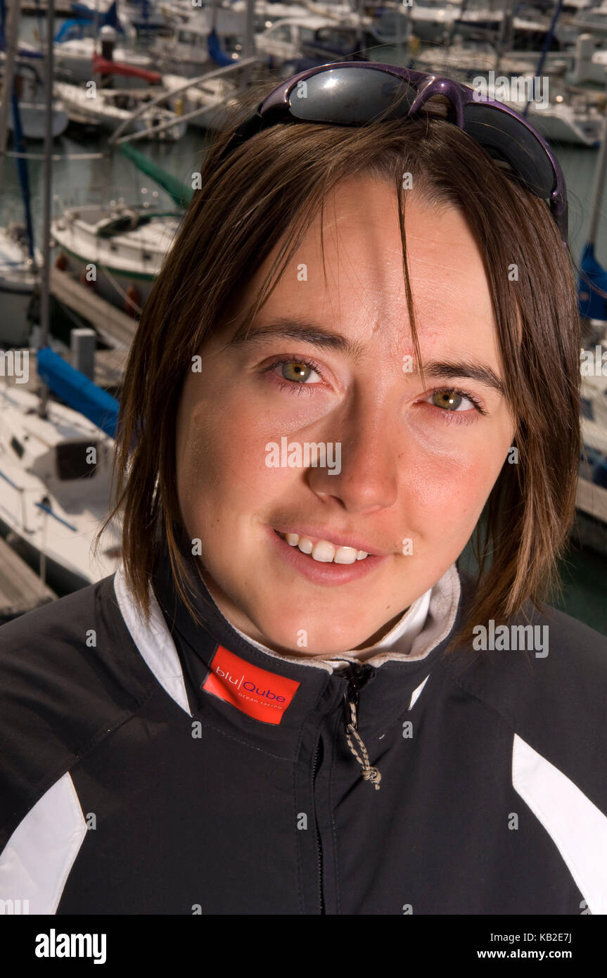 Olympic yachtswoman Katie Miller in the Royal Southampton Yacht Club ...