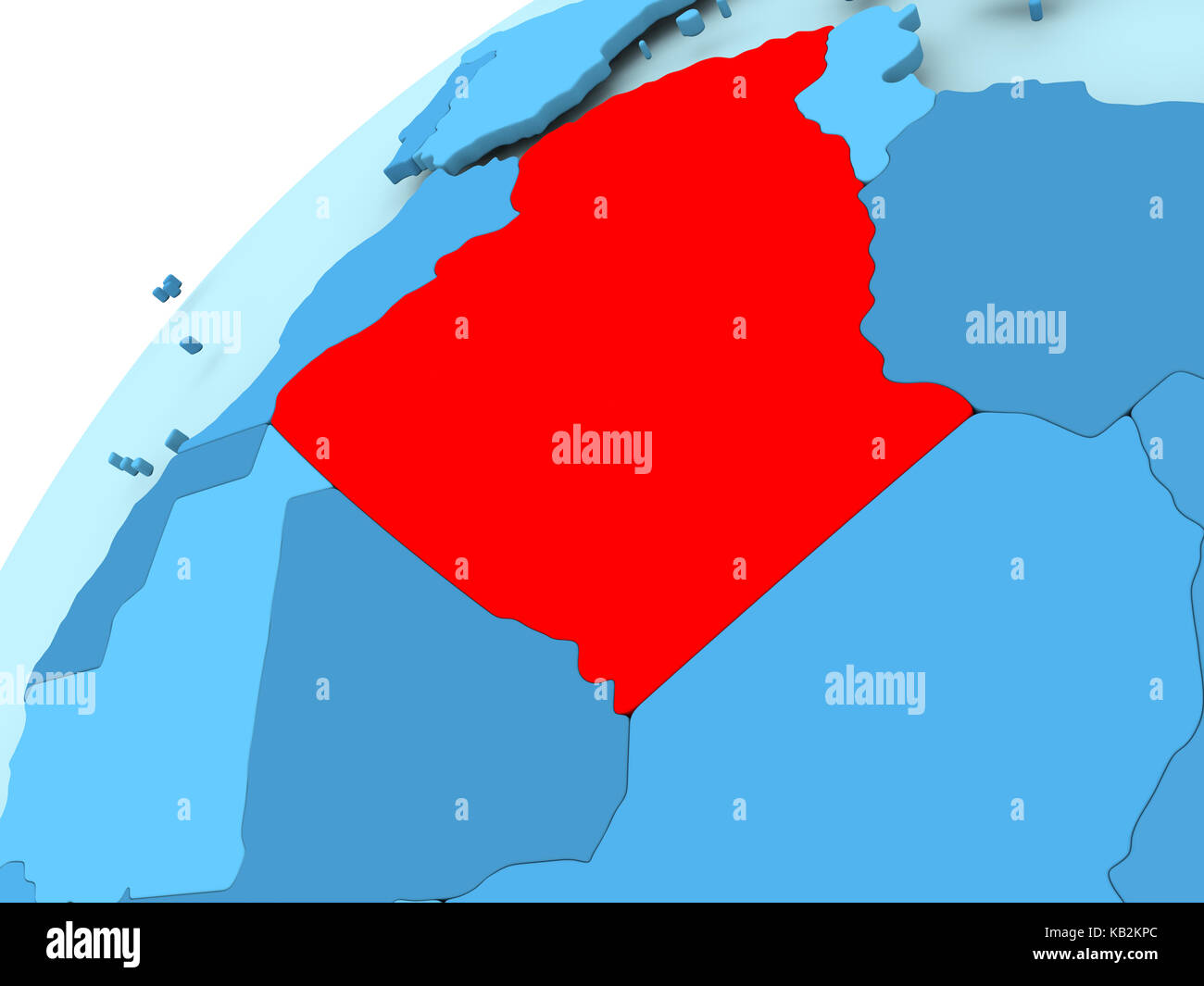 Algeria map in blue hi-res stock photography and images - Alamy
