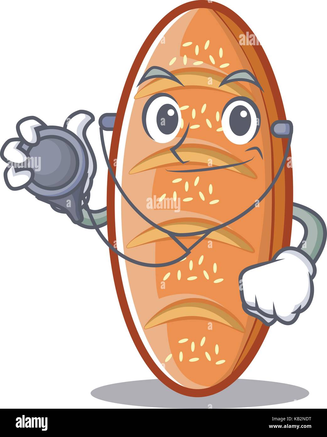 Doctor baked bread character cartoon Stock Vector Image & Art - Alamy