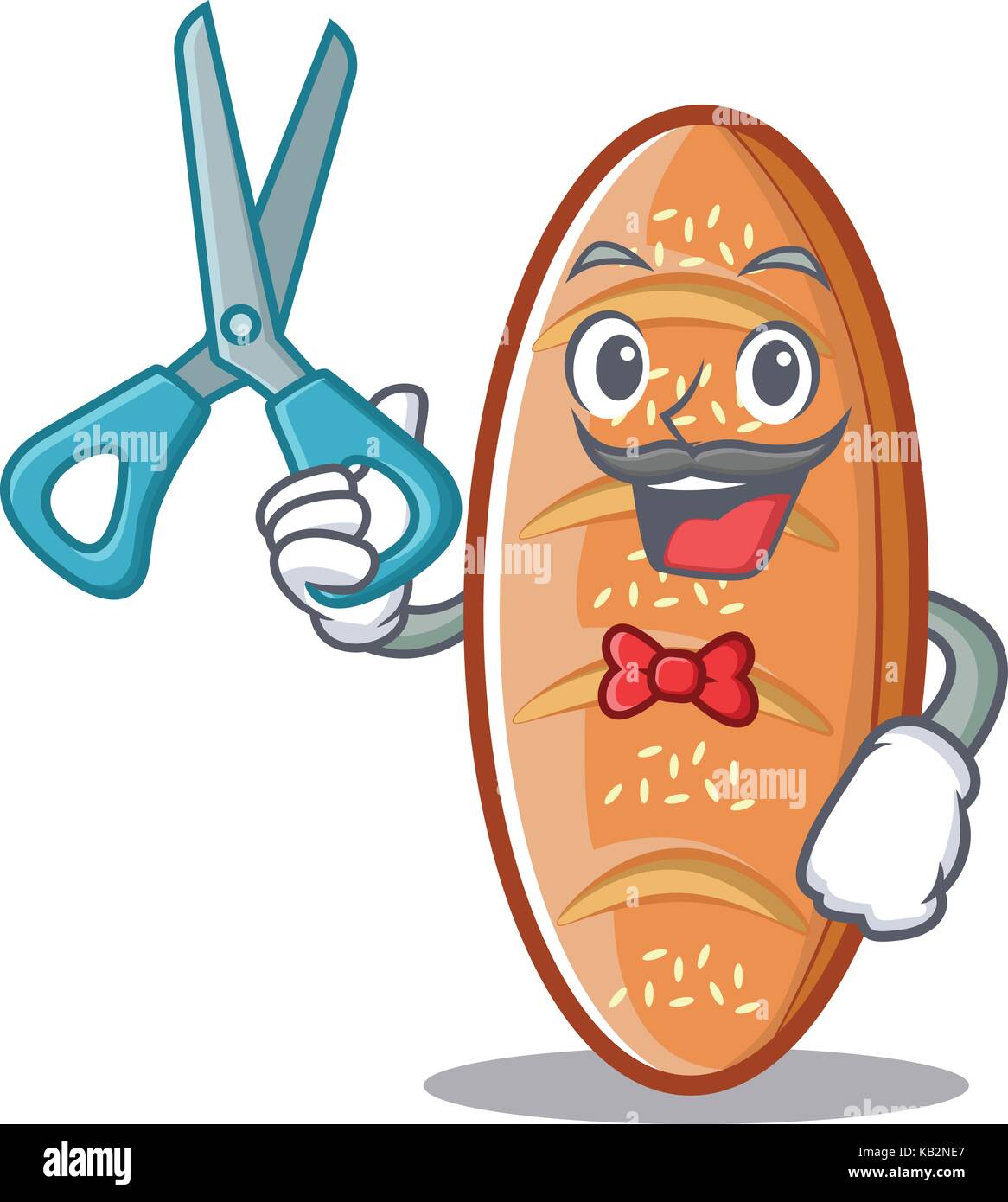 Barber baked bread character cartoon Stock Vector Image & Art - Alamy
