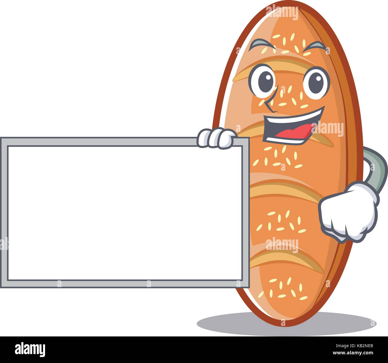 With board baked bread character cartoon Stock Vector Image & Art - Alamy