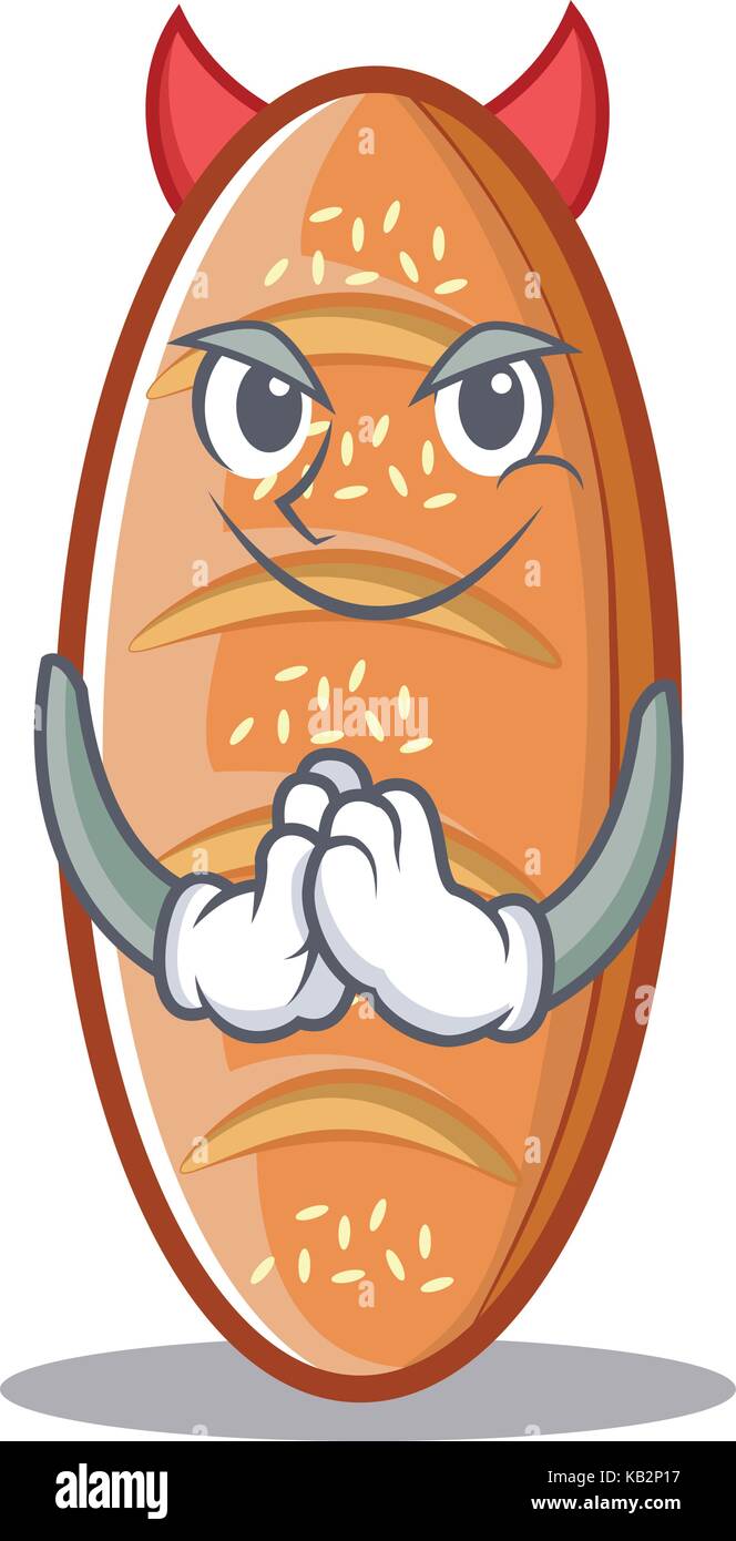 Devil baked bread character cartoon Stock Vector Image & Art - Alamy