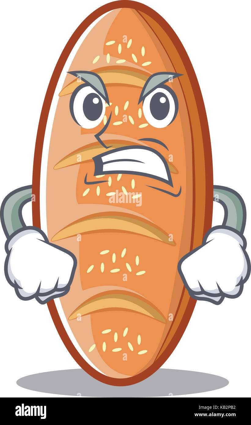 Angry baked bread character cartoon Stock Vector Image & Art - Alamy
