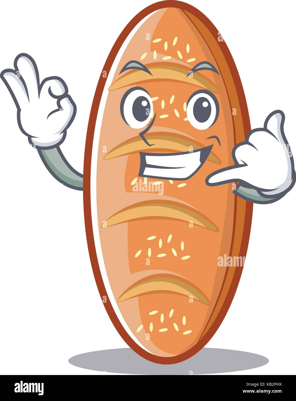 Calling baked bread character cartoon Stock Vector Image & Art - Alamy