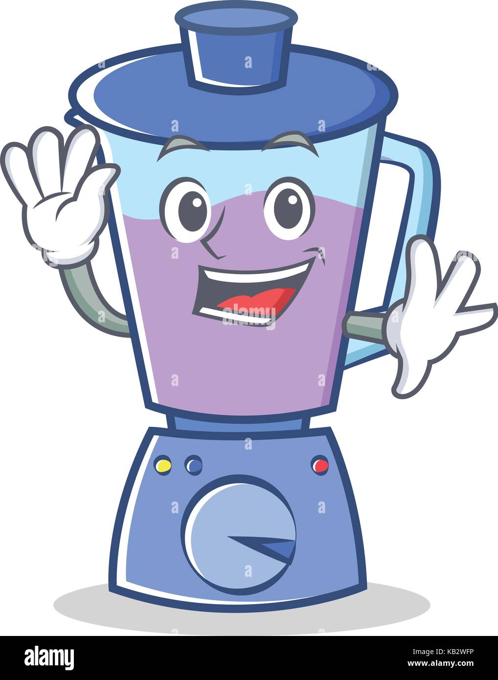Waving blender character cartoon style Stock Vector Image & Art - Alamy