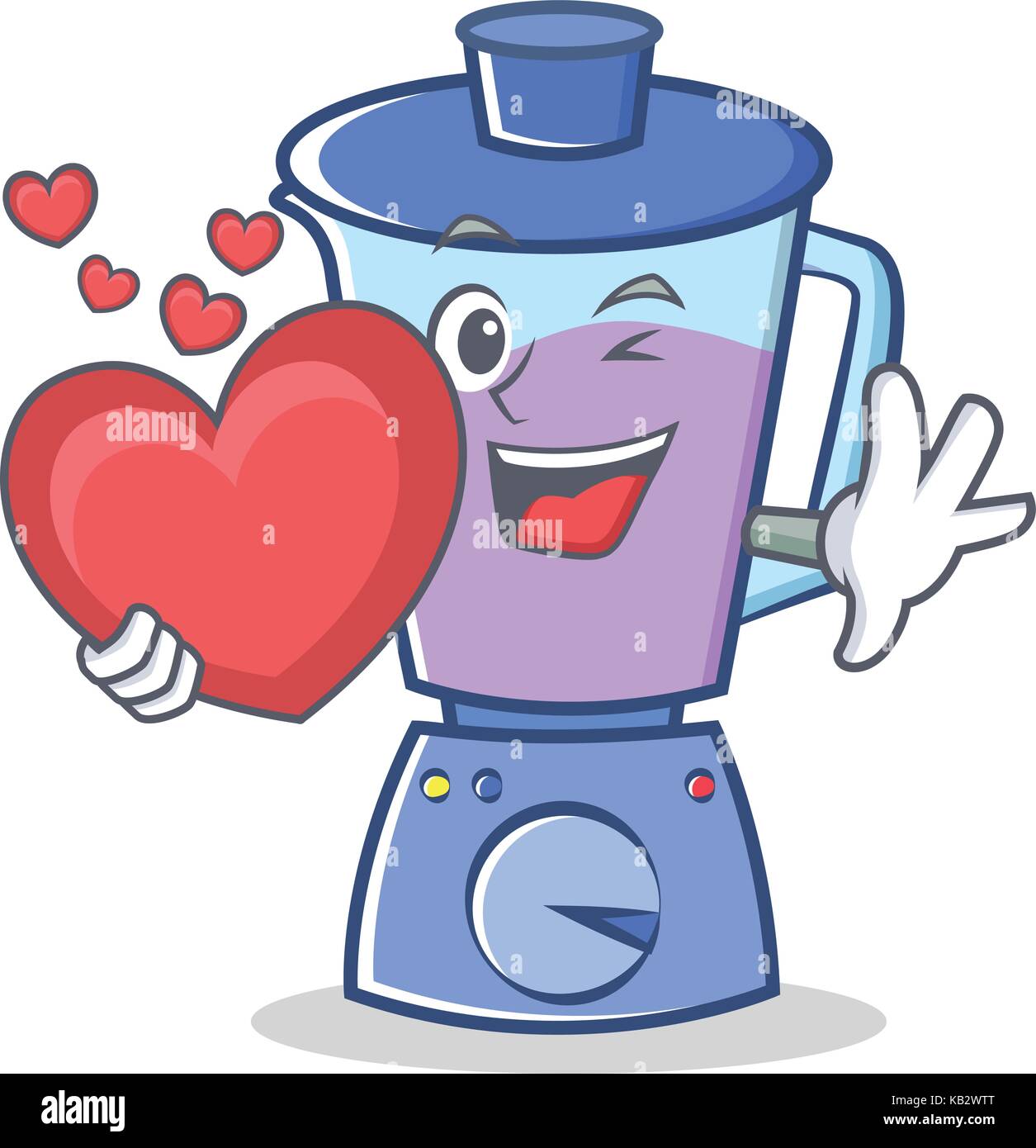 With heart blender character cartoon style Stock Vector Image & Art - Alamy