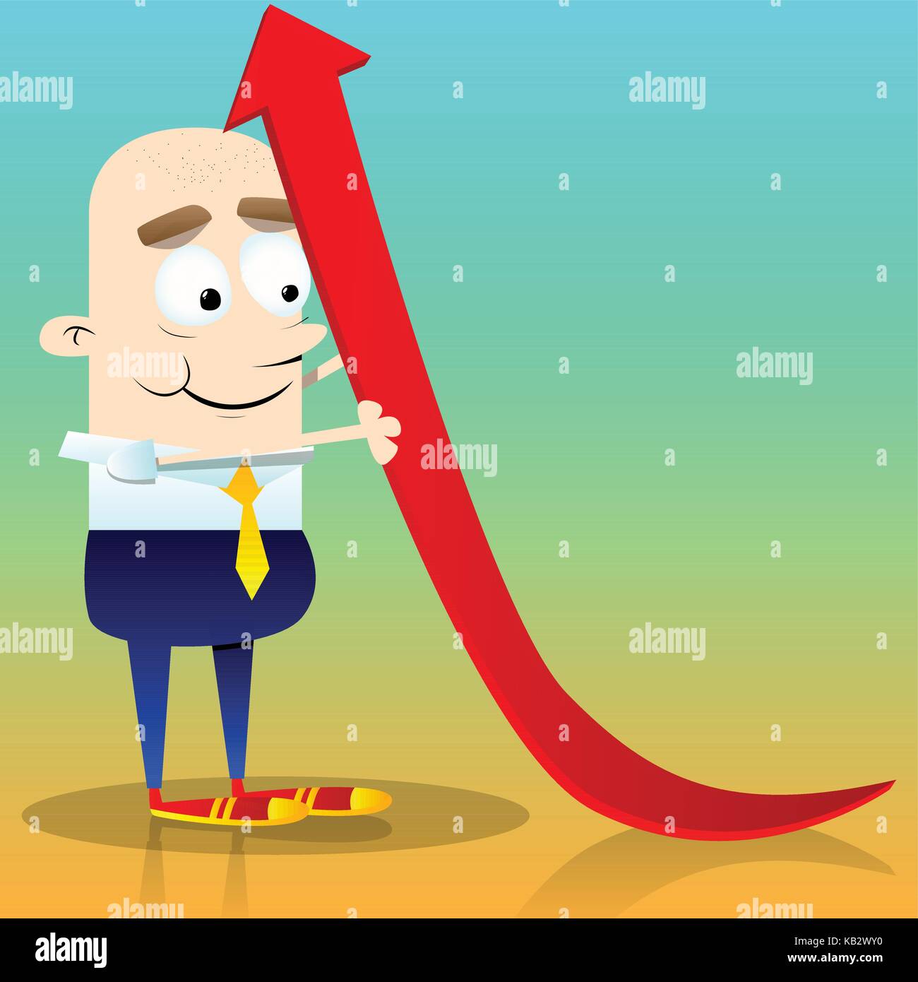 Business cartoon successful sales growth hi-res stock photography and ...