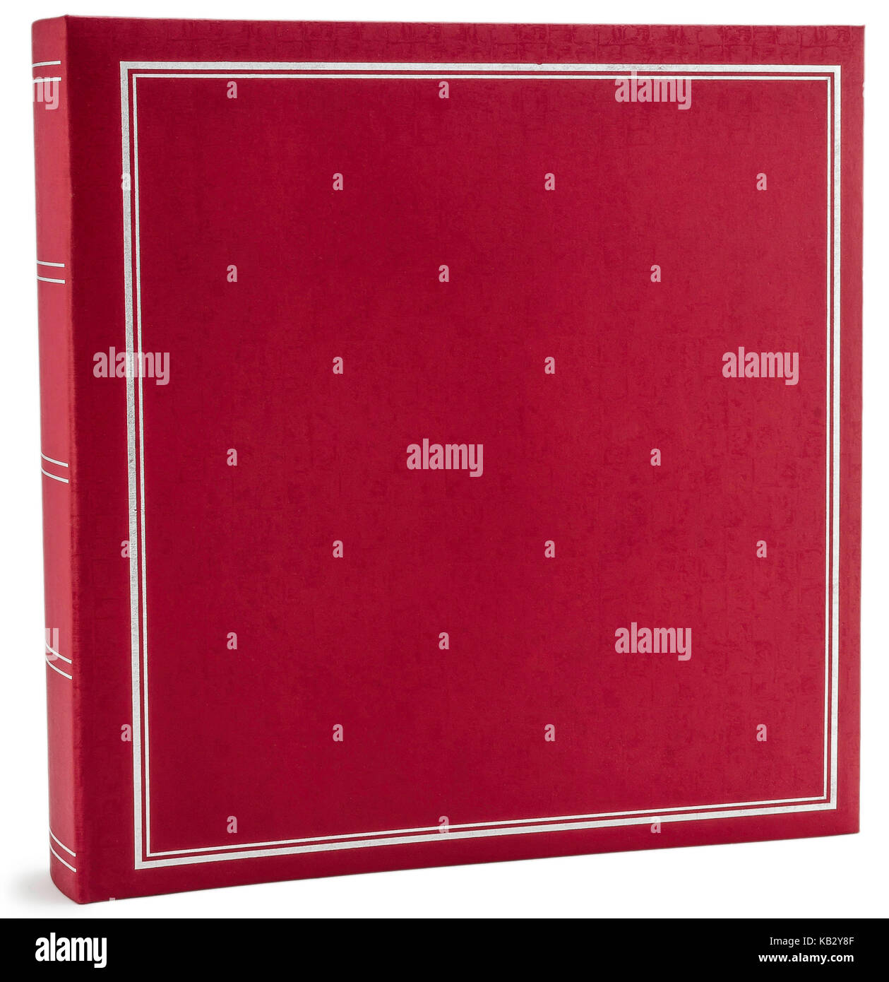 Red leather photo album cover isolated white background Stock Photo - Alamy