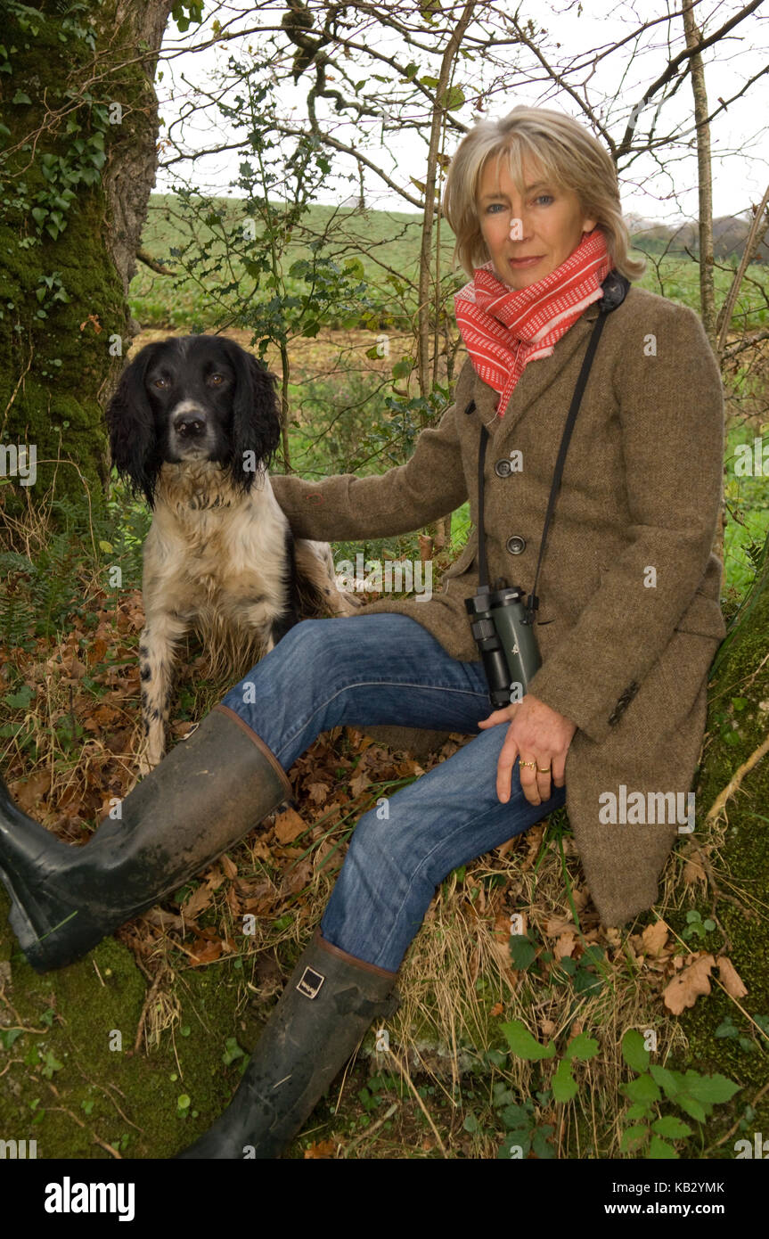 Lady Jane Rice, wife of Sir Tim Rice, at her home in Cornwall with her ...