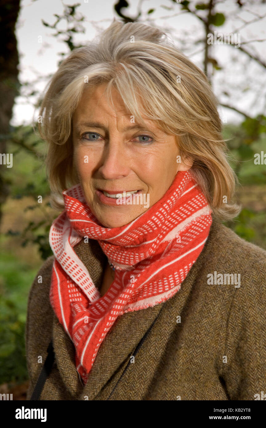 Lady Jane Rice, wife of Sir Tim Rice, at her home in Cornwall with her ...
