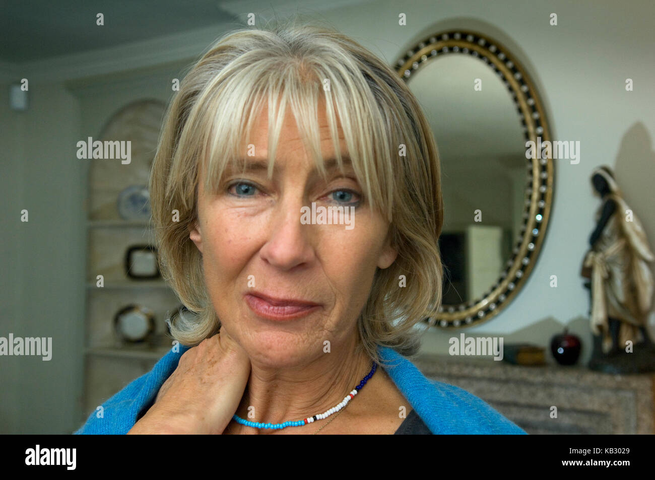 Lady Jane Rice, wife of Sir Tim Rice, at her home in Cornwall with her ...