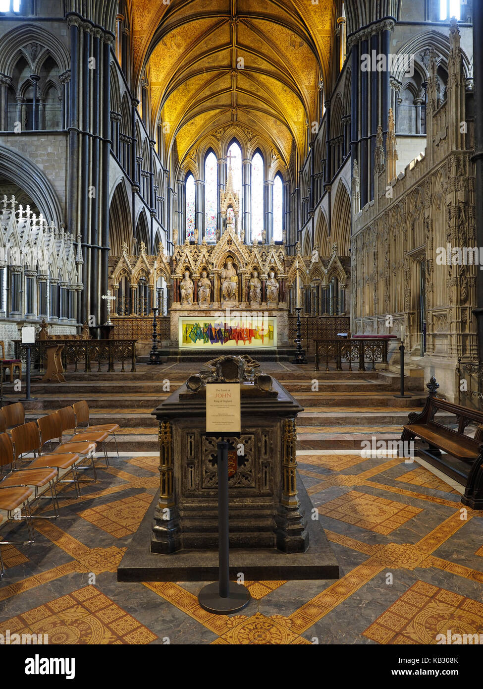 Worcester Cathedral,Worcestershire interiors showing historic artifacts ...