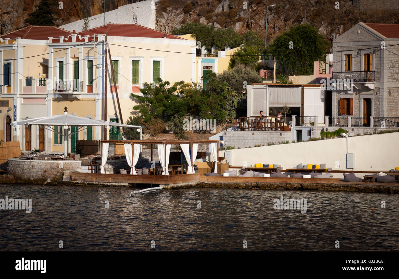 Symi port on Symi island, near Rhodes in Greece Stock Photo - Alamy