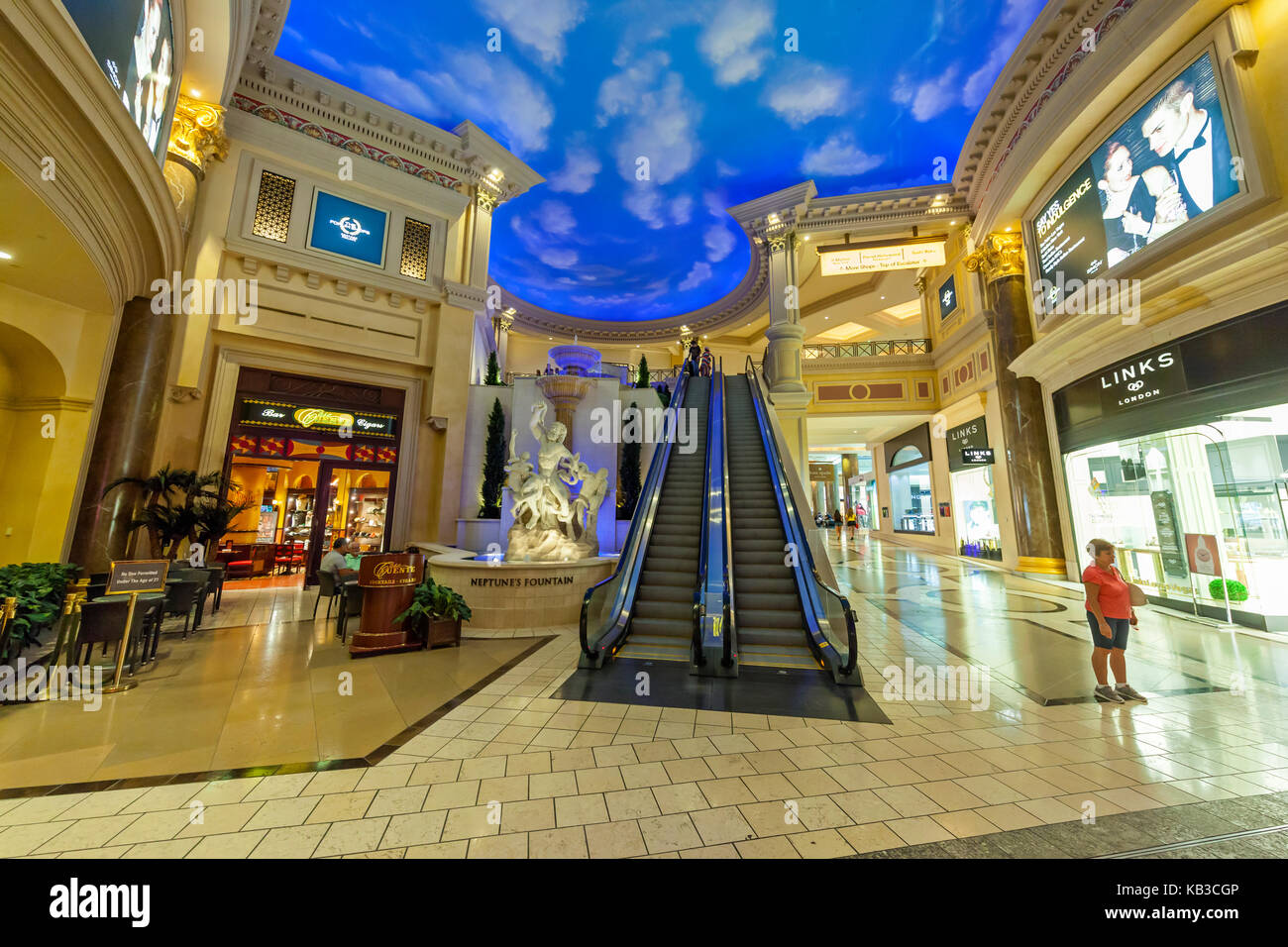 Interior view of Caesar's Forum Shoppes in Las Vegas Nevada Stock Photo ...