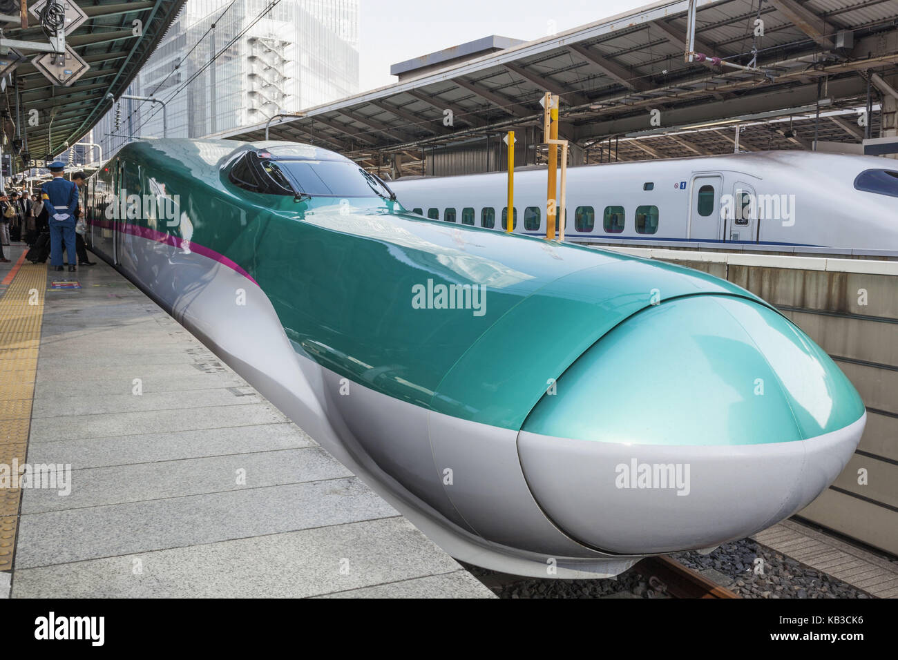 Japan, Honshu, Tokyo, railway station, Tokyo station, Shinkansen high-speed train, 'Bullet Train ...