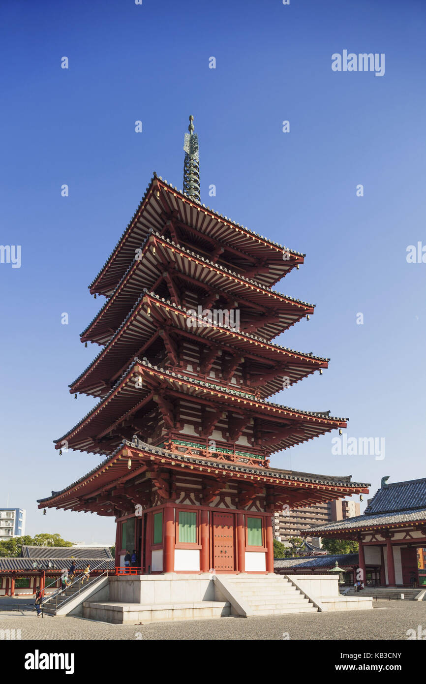 Japan, Honshu, Kansai, Osaka, Tennoji, Shitennoji temple Stock Photo ...