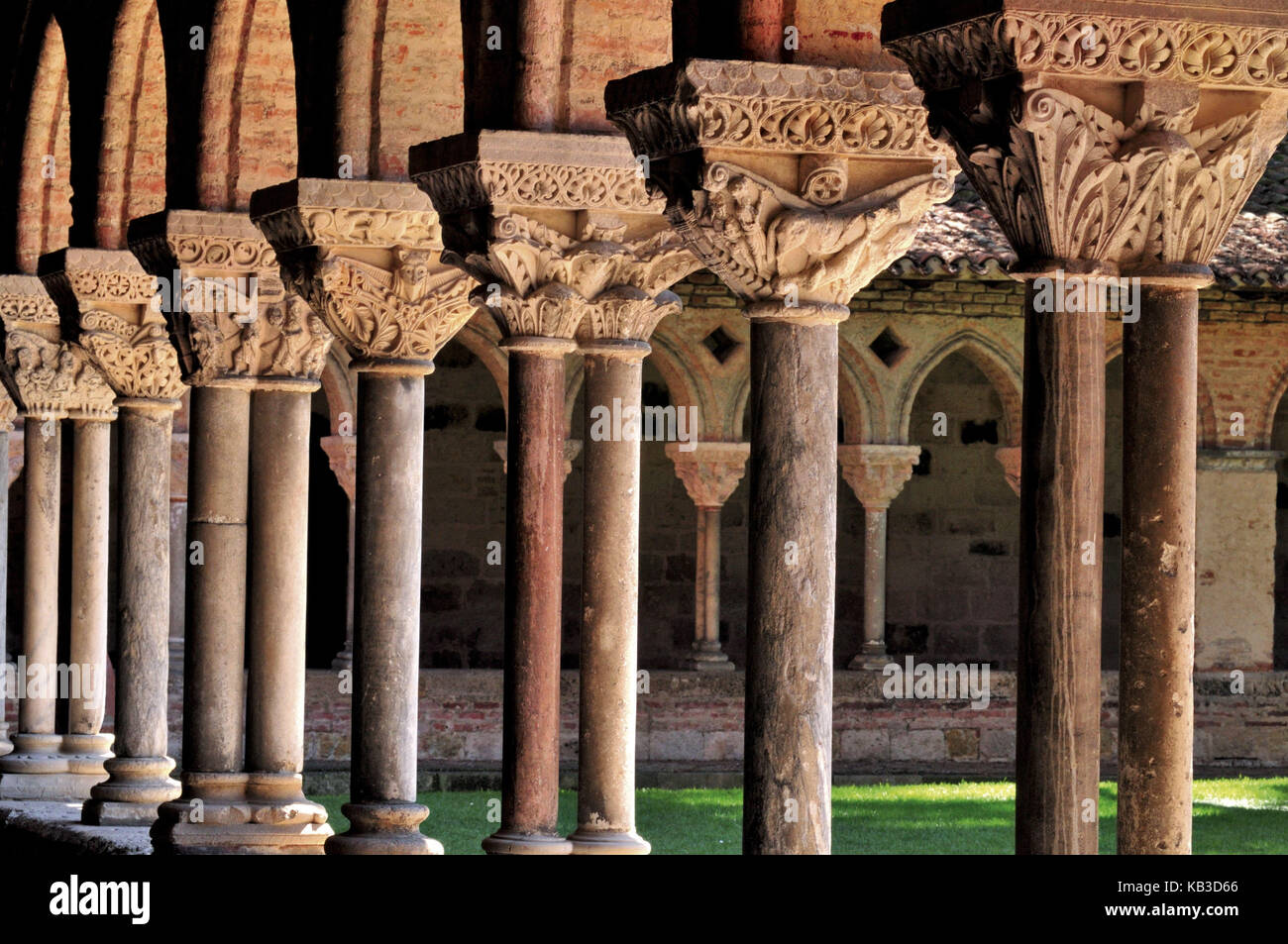 France, Moissac, Romanesque monastery of the world cultural heritage ...
