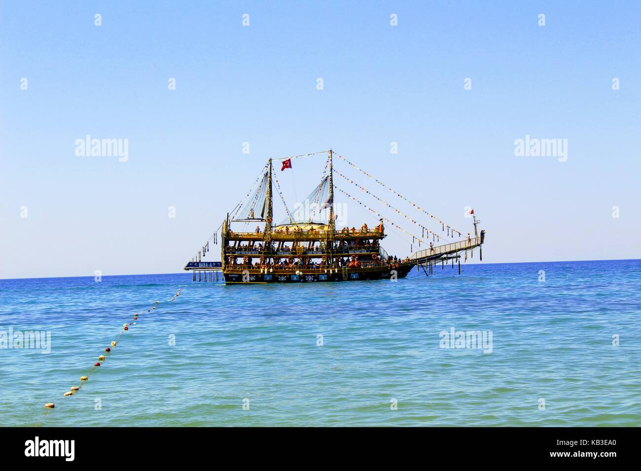 Pleasure sailing vessel for sea excursions on the Turkish Riviera ...