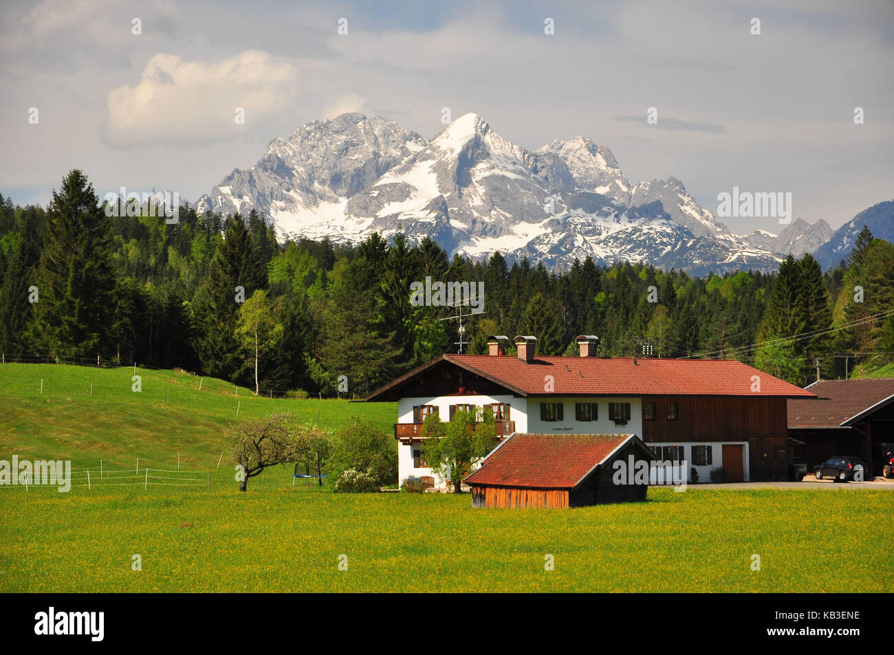 Germany, Bavaria, Isar valley, hummocky meadow, cultivated landscape ...