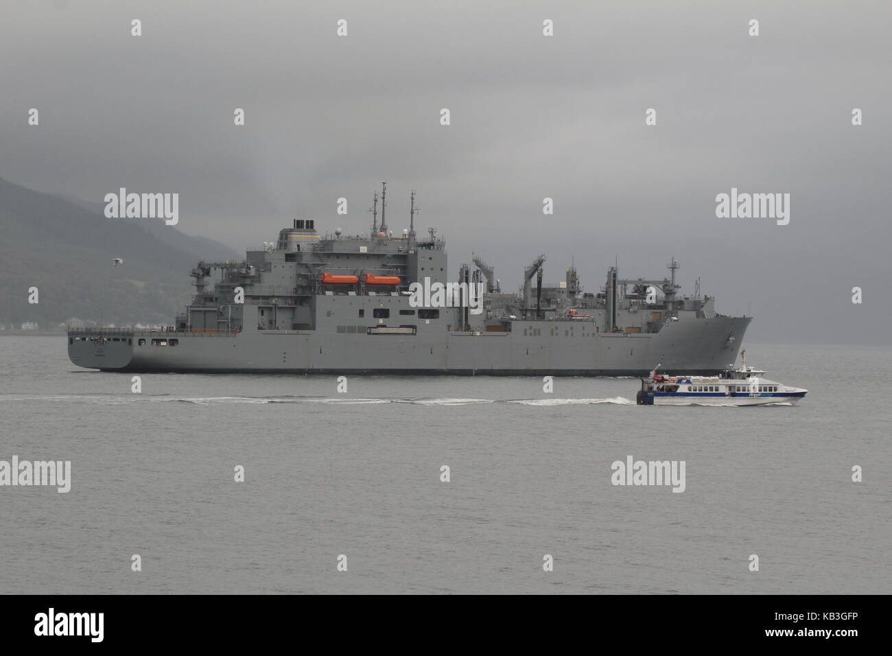 USNS Medgar Evers (T-AKE-13), a Lewis and Clark-class dry cargo vessel ...