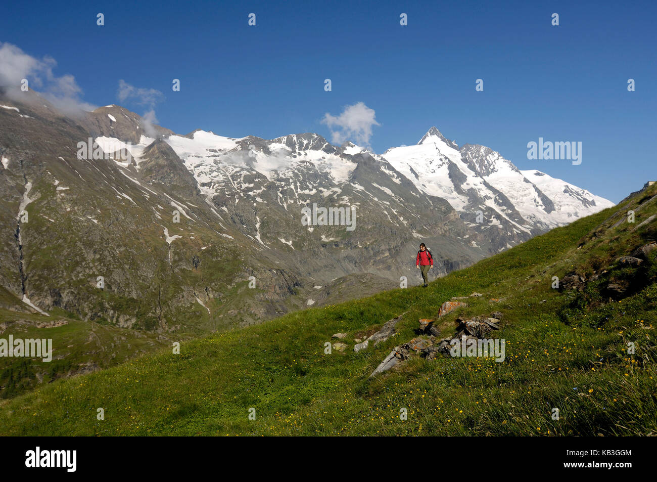Woman, mountain hike, High Tauern (Hohe Tauern Stock Photo - Alamy