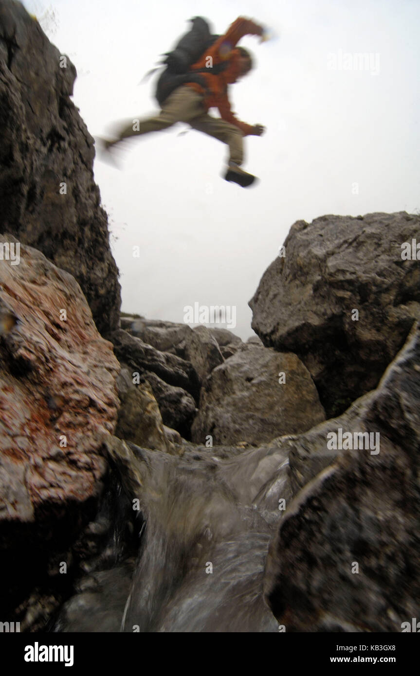 jump, mountain hiker Stock Photo - Alamy