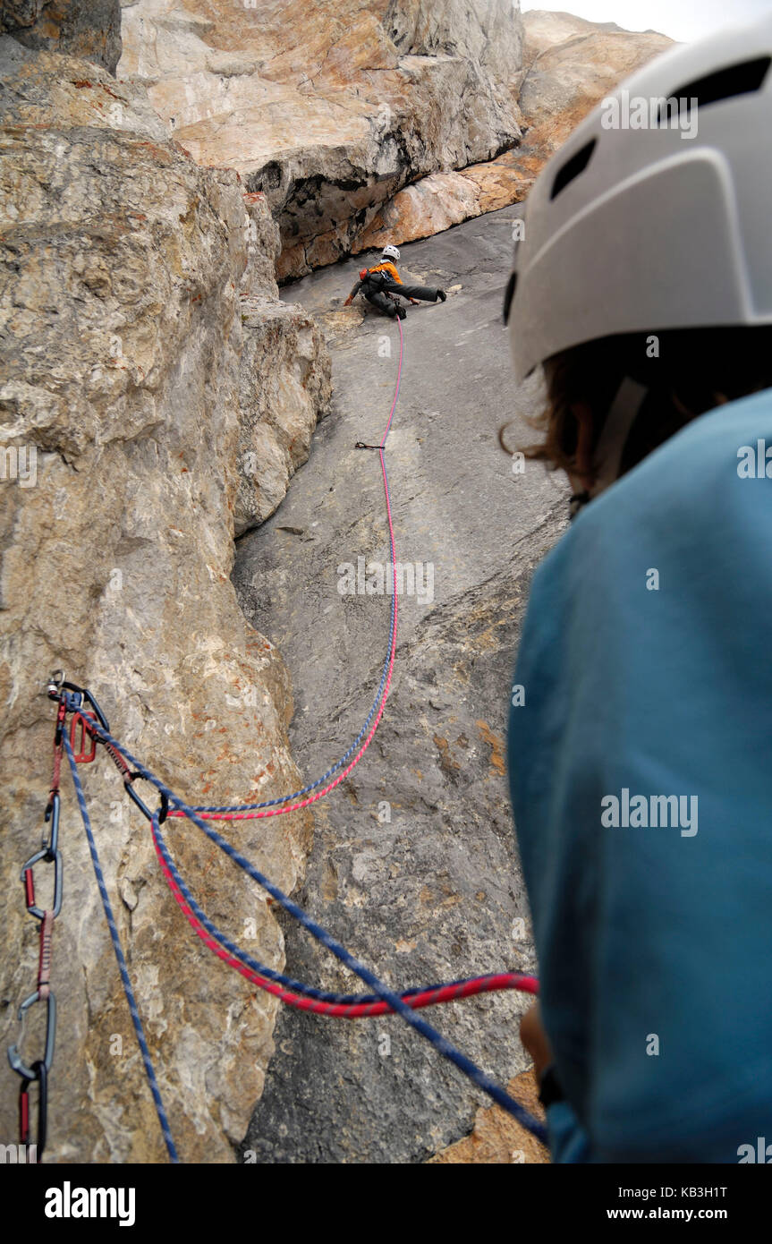 protection by the climbing Stock Photo - Alamy