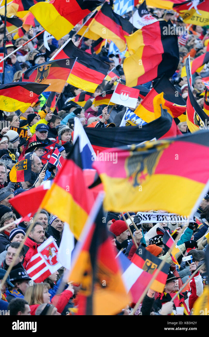 Flags and spectators, biathlon world cup Stock Photo - Alamy