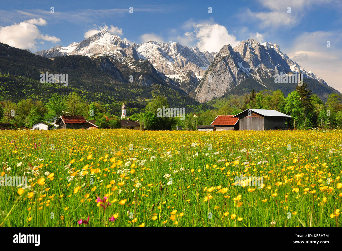 Germany, Bavaria, Garmisch-Partenkirchen, mountain landscape Stock ...