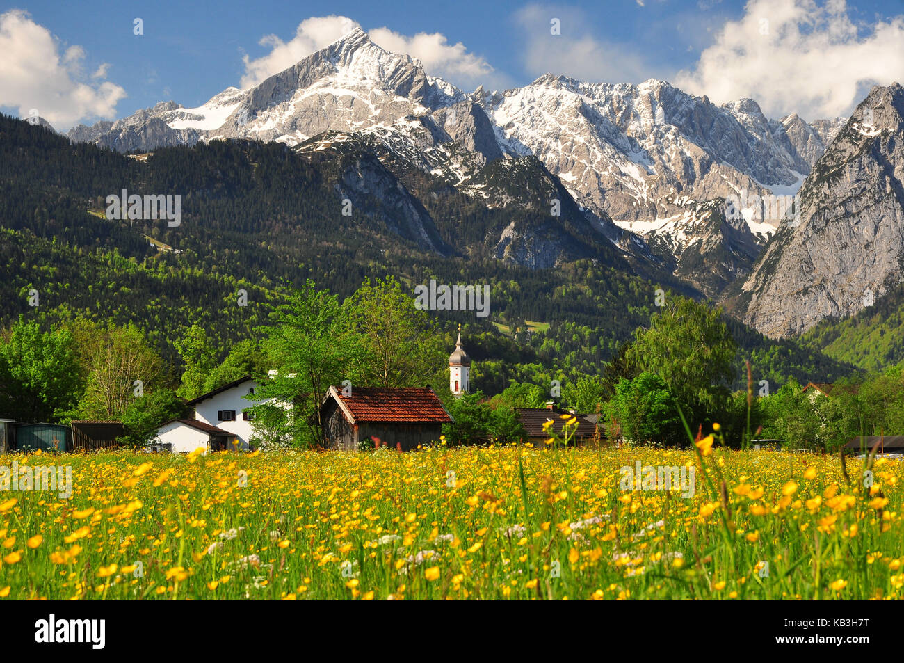 Germany, Bavaria, Garmisch-Partenkirchen, mountain landscape Stock ...