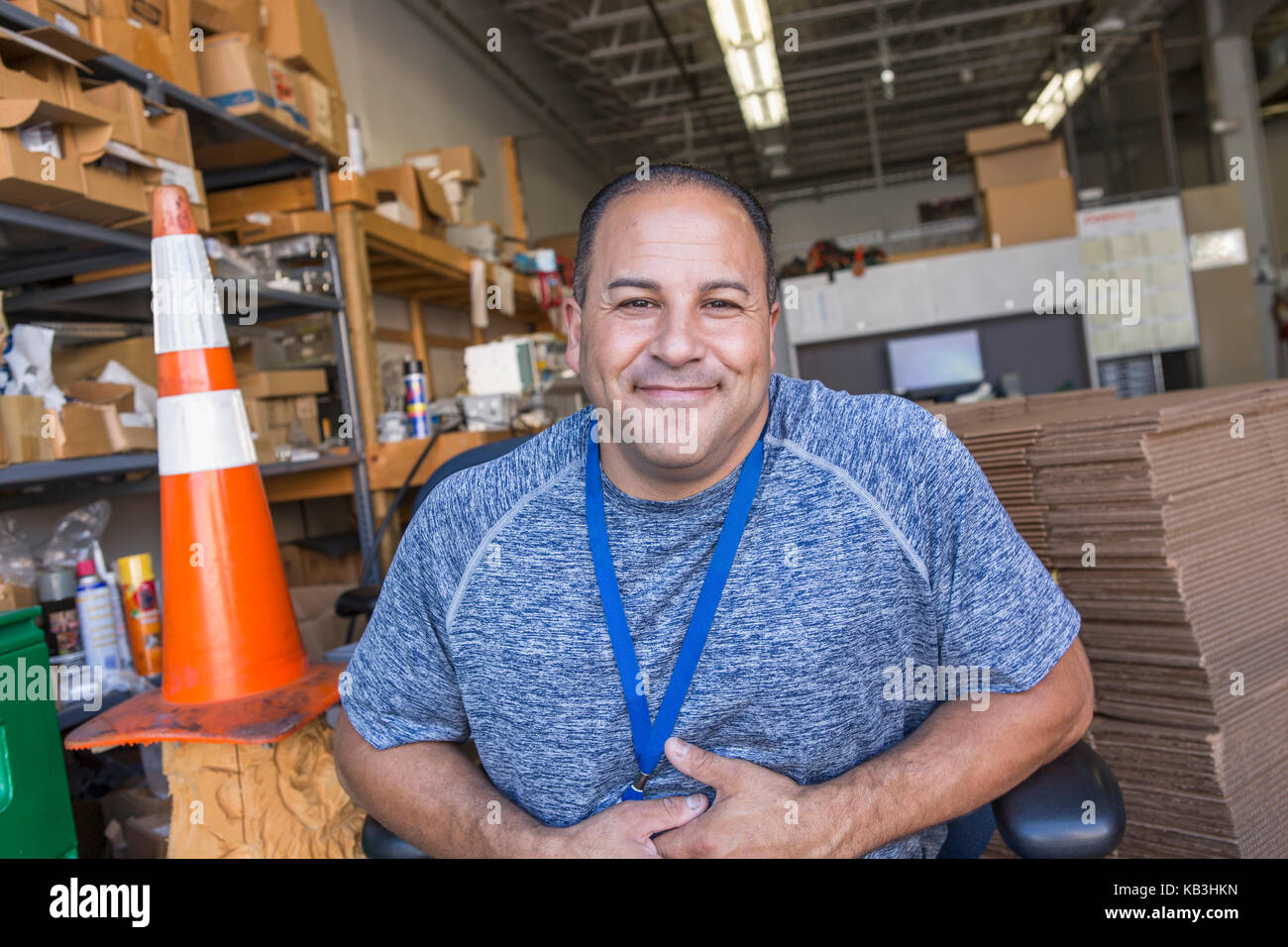 Engineer in lineman room Stock Photo - Alamy