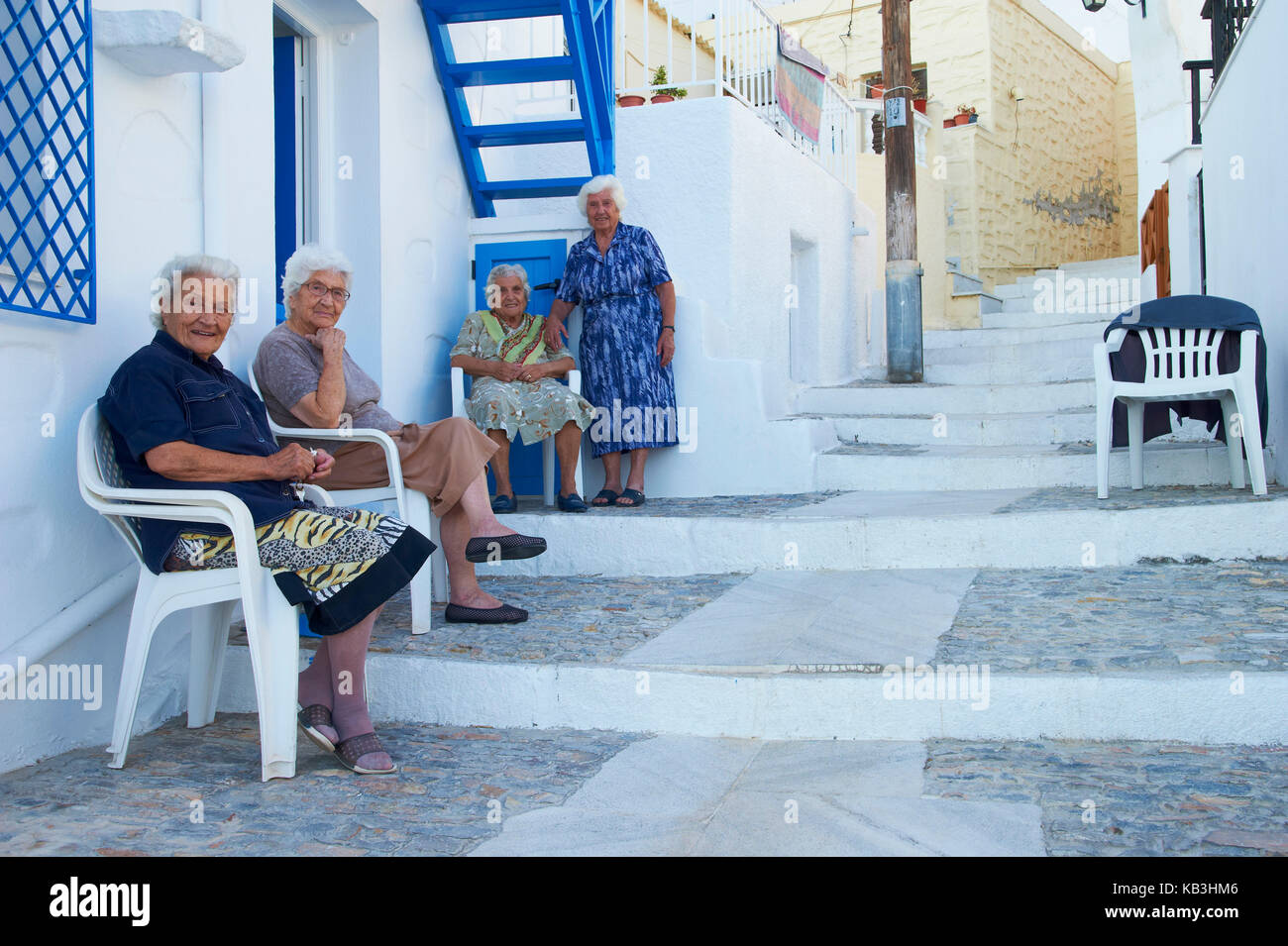 Old women on the island syros hi-res stock photography and images - Alamy
