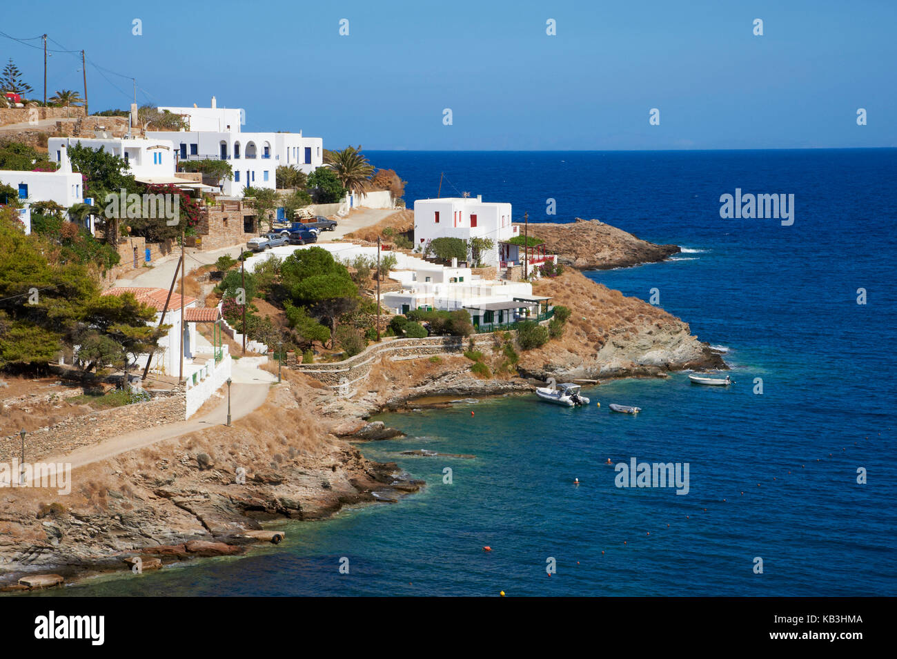 View at the chapel Loutra, island Kythnos, Greece, Europe Stock Photo ...