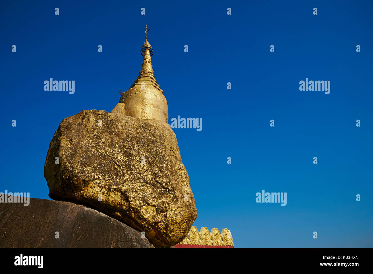 Golden rock, Nwa La Bo, Myanmar, Asia Stock Photo - Alamy