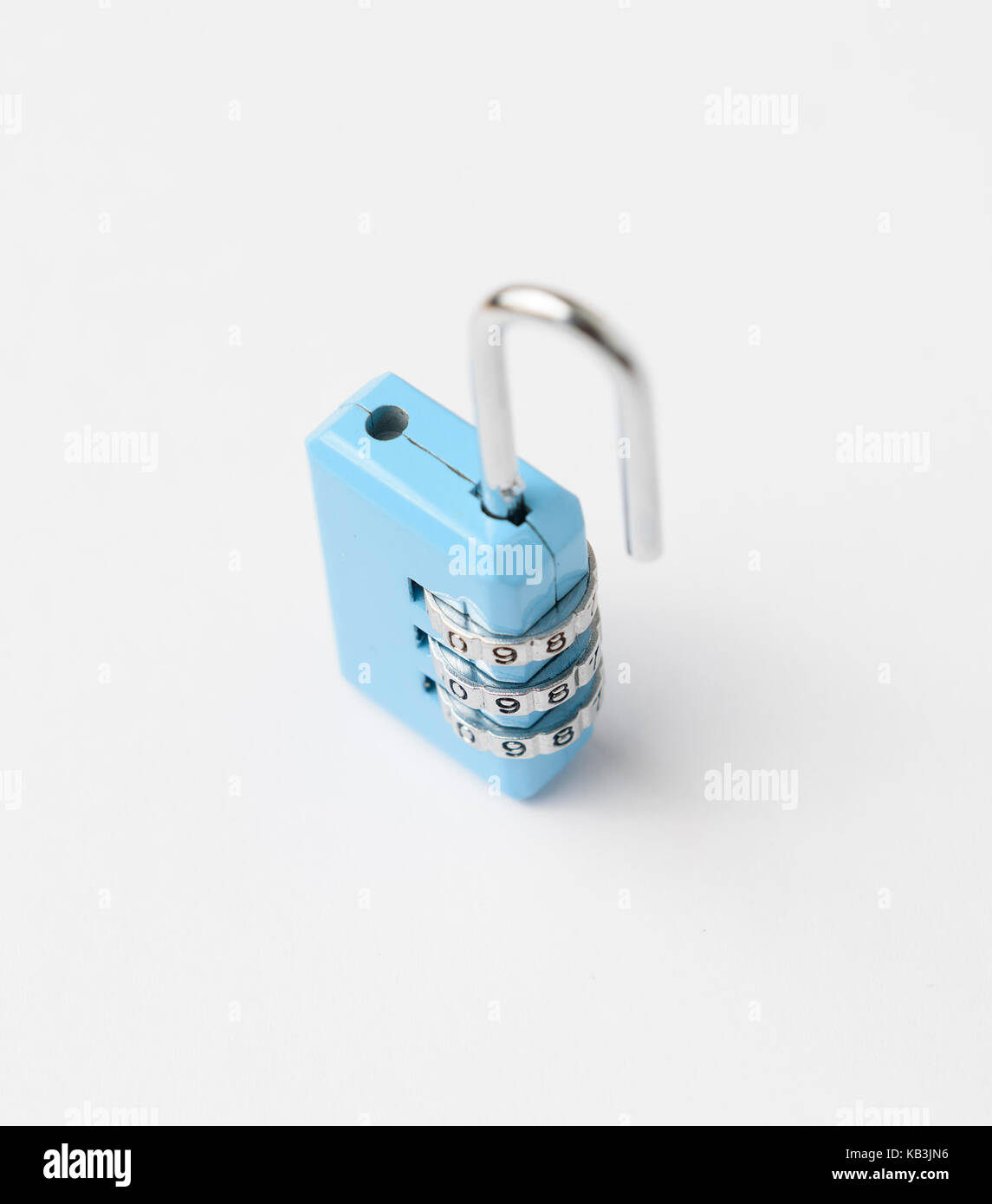 Blue combination padlock Stock Photo - Alamy