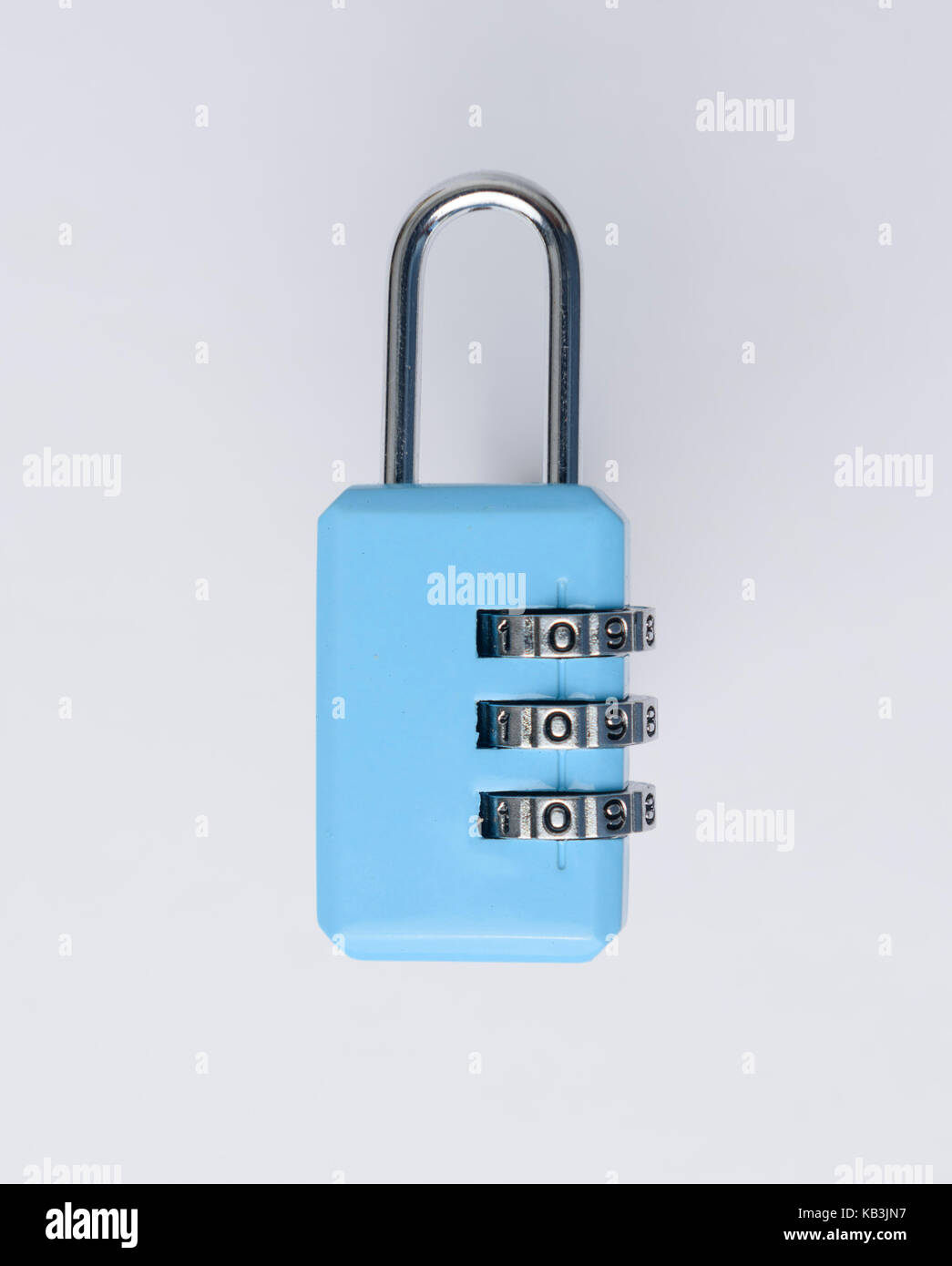 Blue combination padlock Stock Photo - Alamy