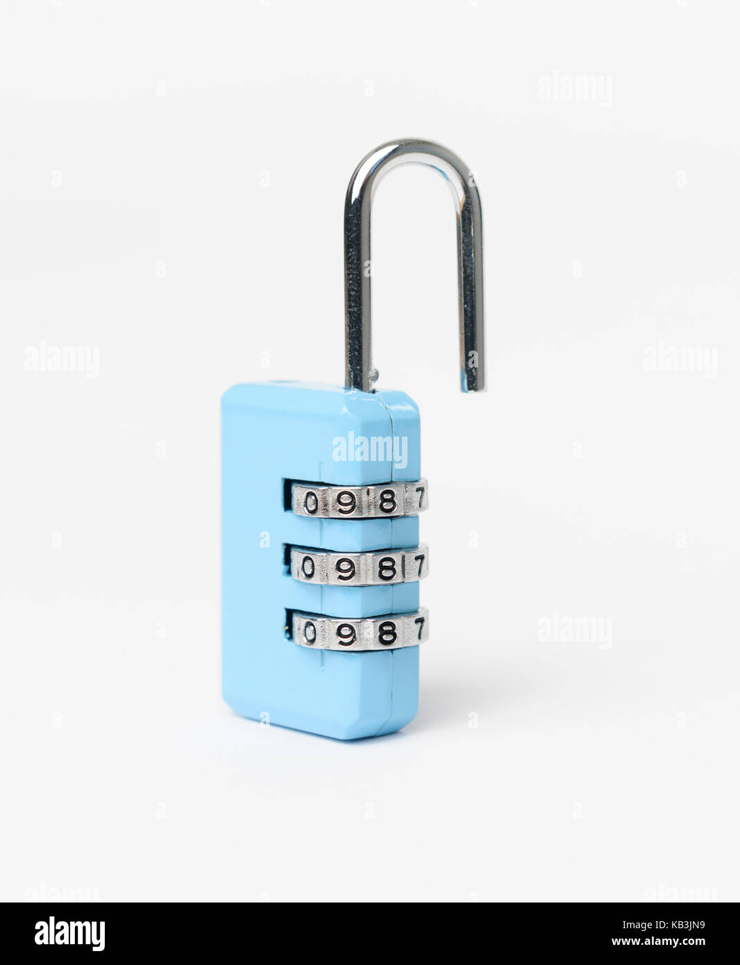 Blue combination padlock Stock Photo - Alamy