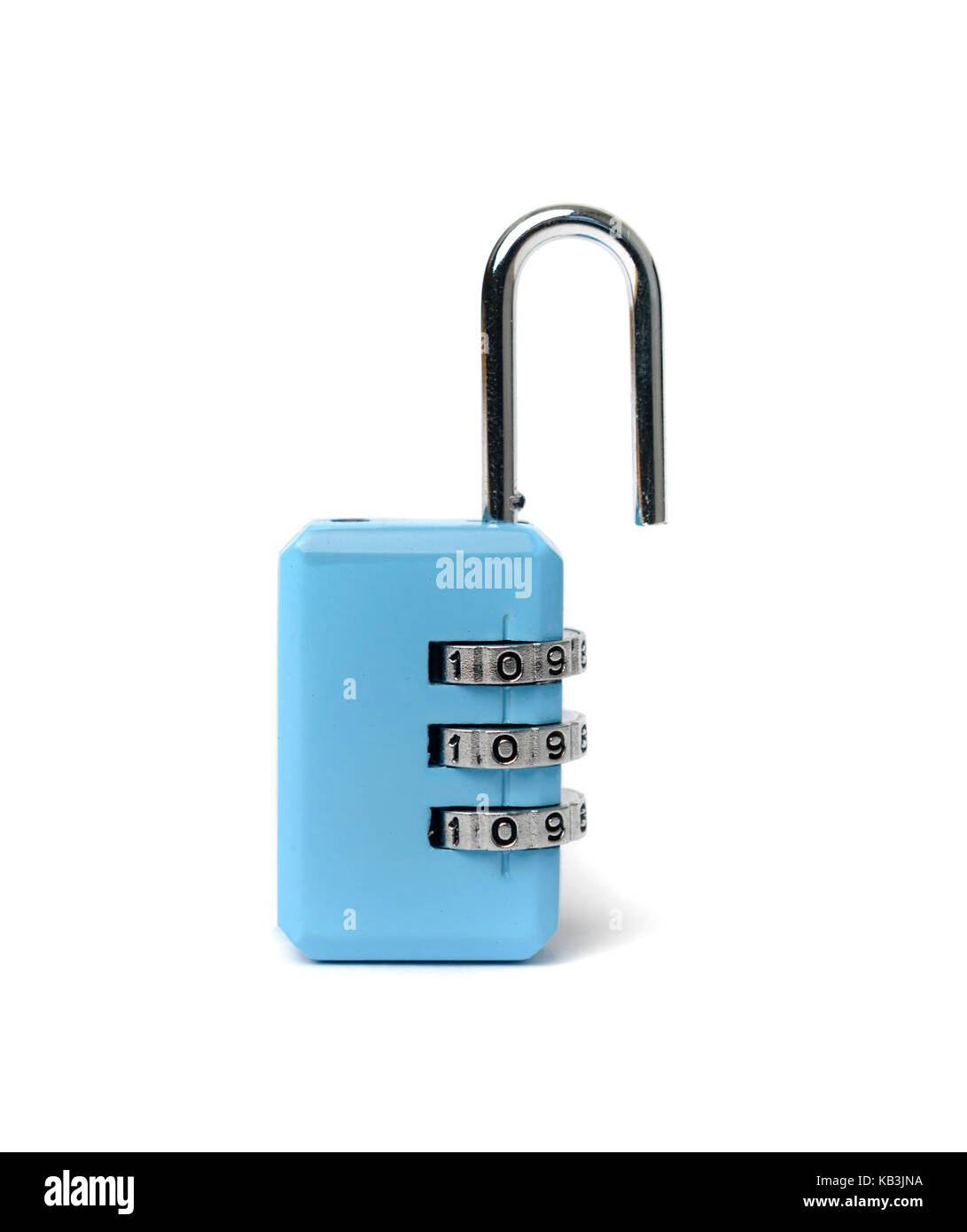 Blue combination padlock Stock Photo - Alamy
