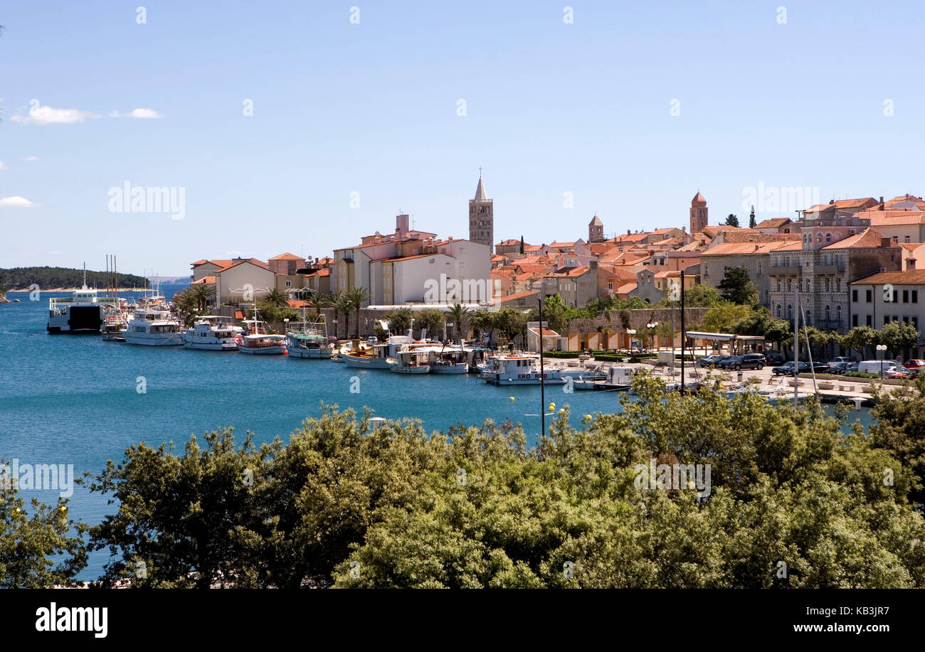 Croatia, island Rab, Rab, island capital, harbour Stock Photo - Alamy