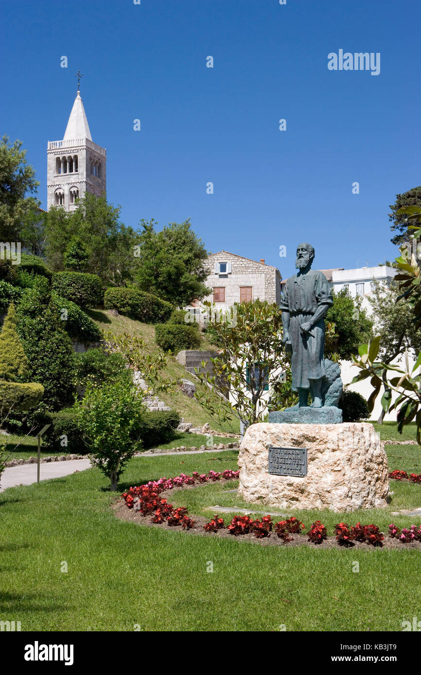 Croatia, Rab, statue of the stonecutter Marino, founder Stock Photo - Alamy
