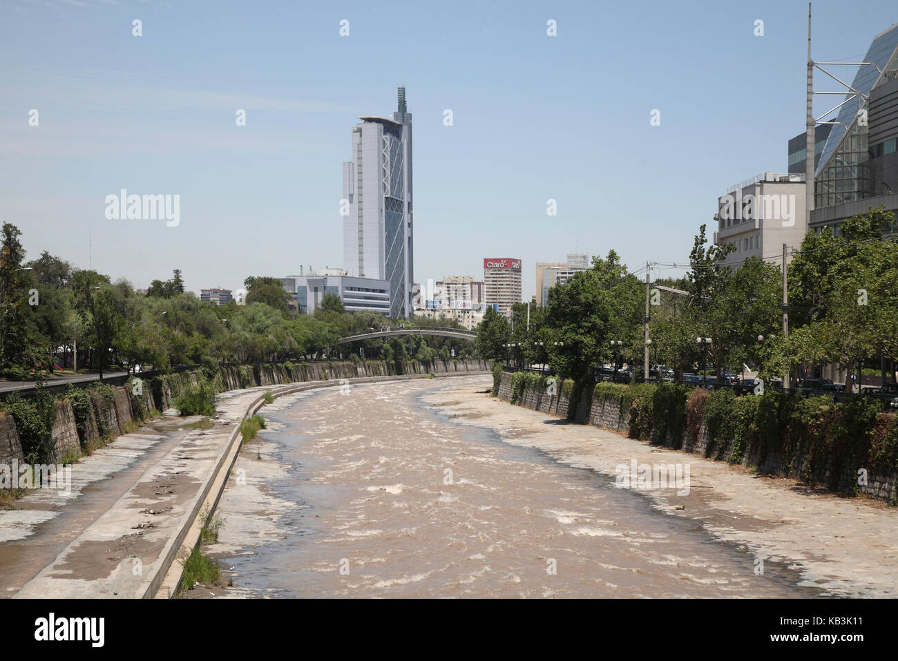 Chile, Santiago, Rio Mapocho Stock Photo - Alamy
