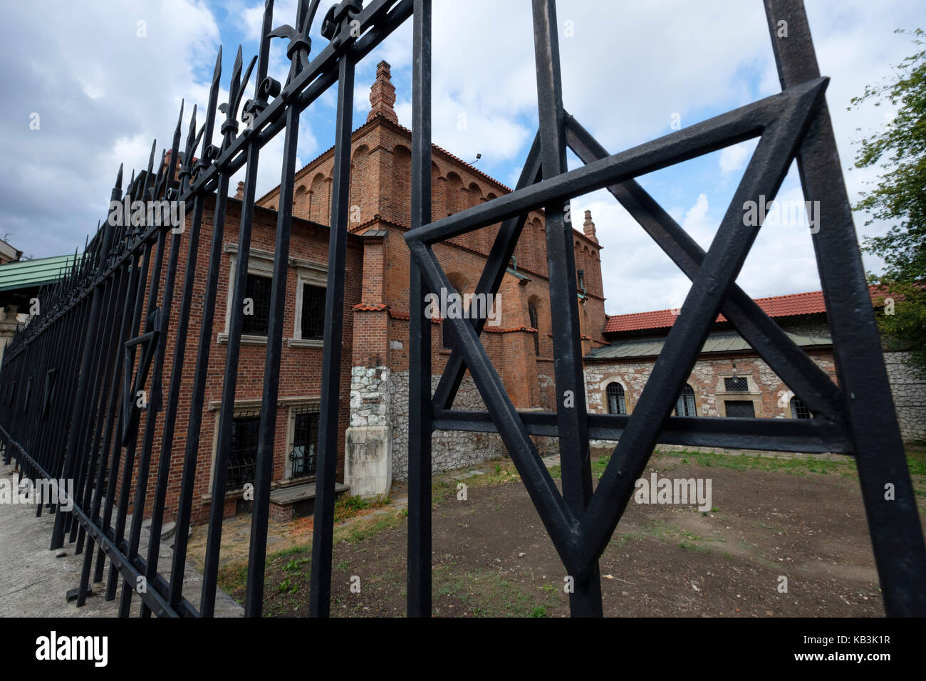 Star of David outside the Old Synagogue in the Kazimierz jewish ...