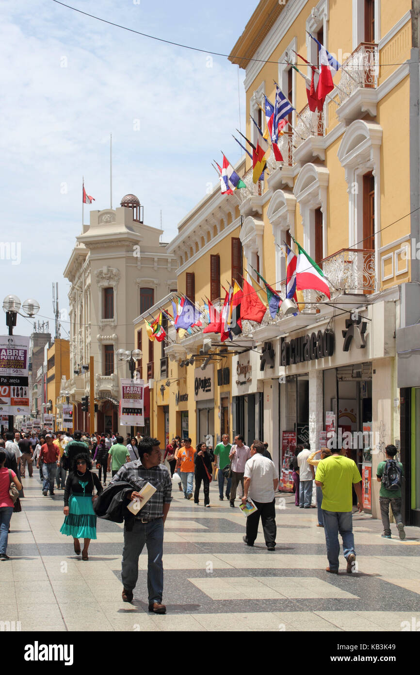 Peru, Lima, Jiron de la union Stock Photo - Alamy