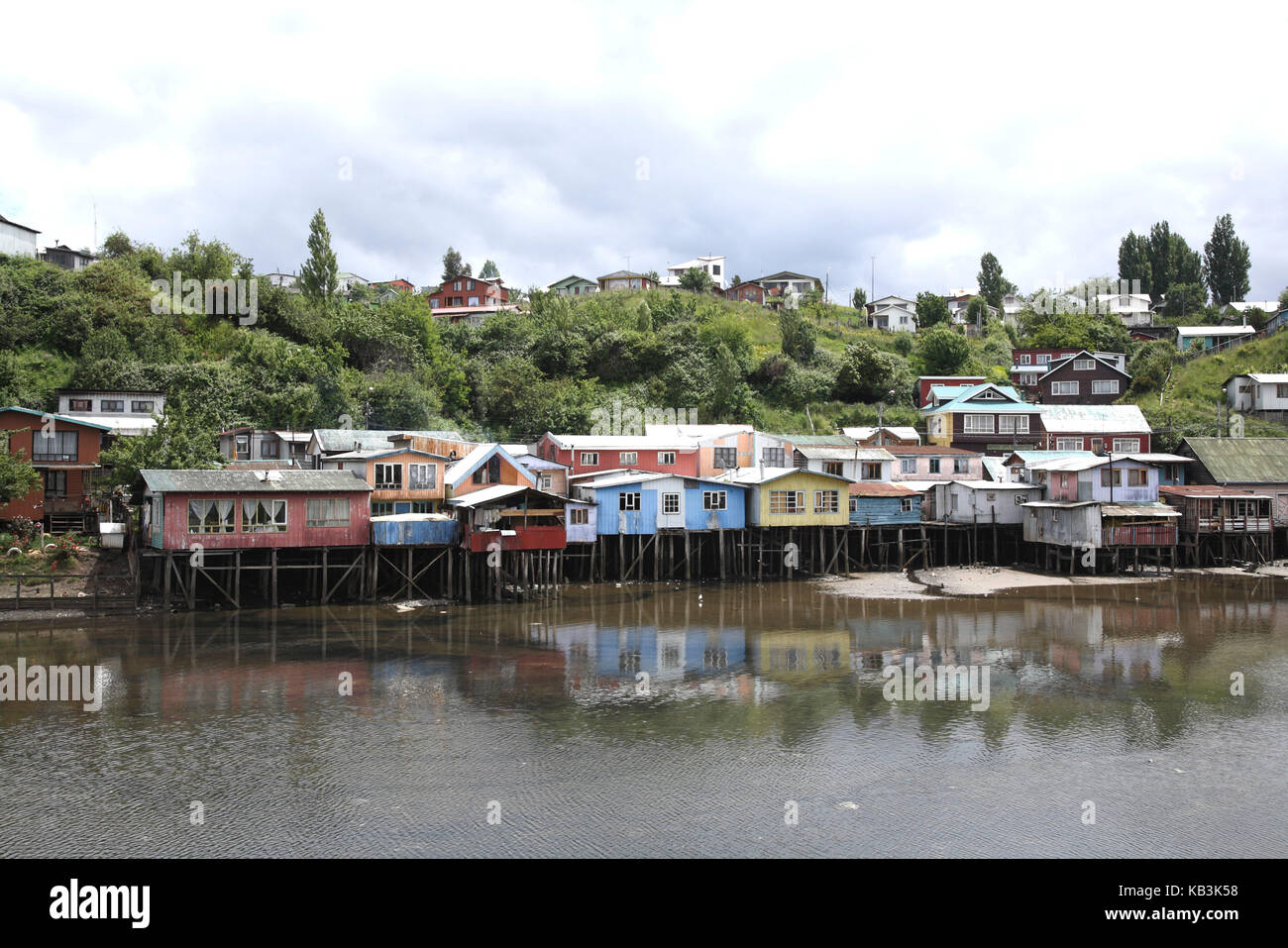 Chile, Chiloe, Castro, houses near the water Stock Photo - Alamy