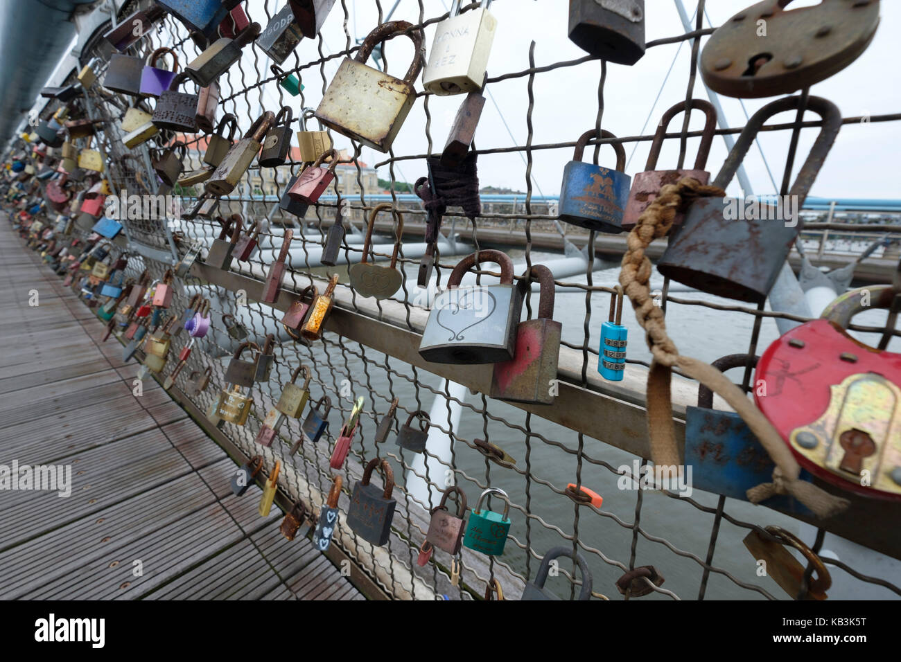 Father bernatek bridge love locks hi-res stock photography and images ...