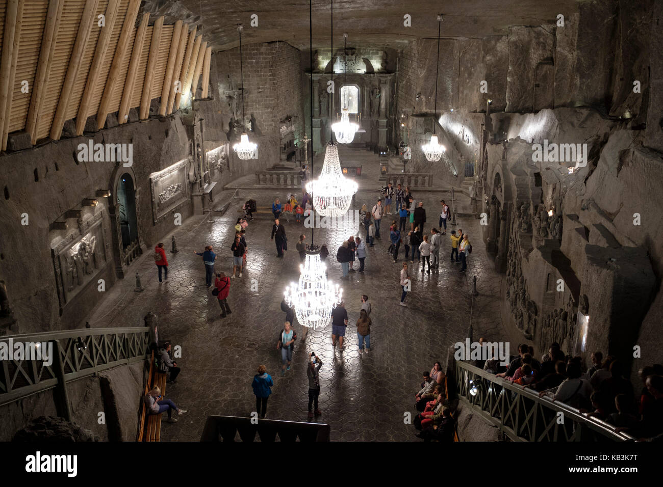 Saint Kinga chapel at the Wieliczka Salt Mine, Poland, Europe Stock ...