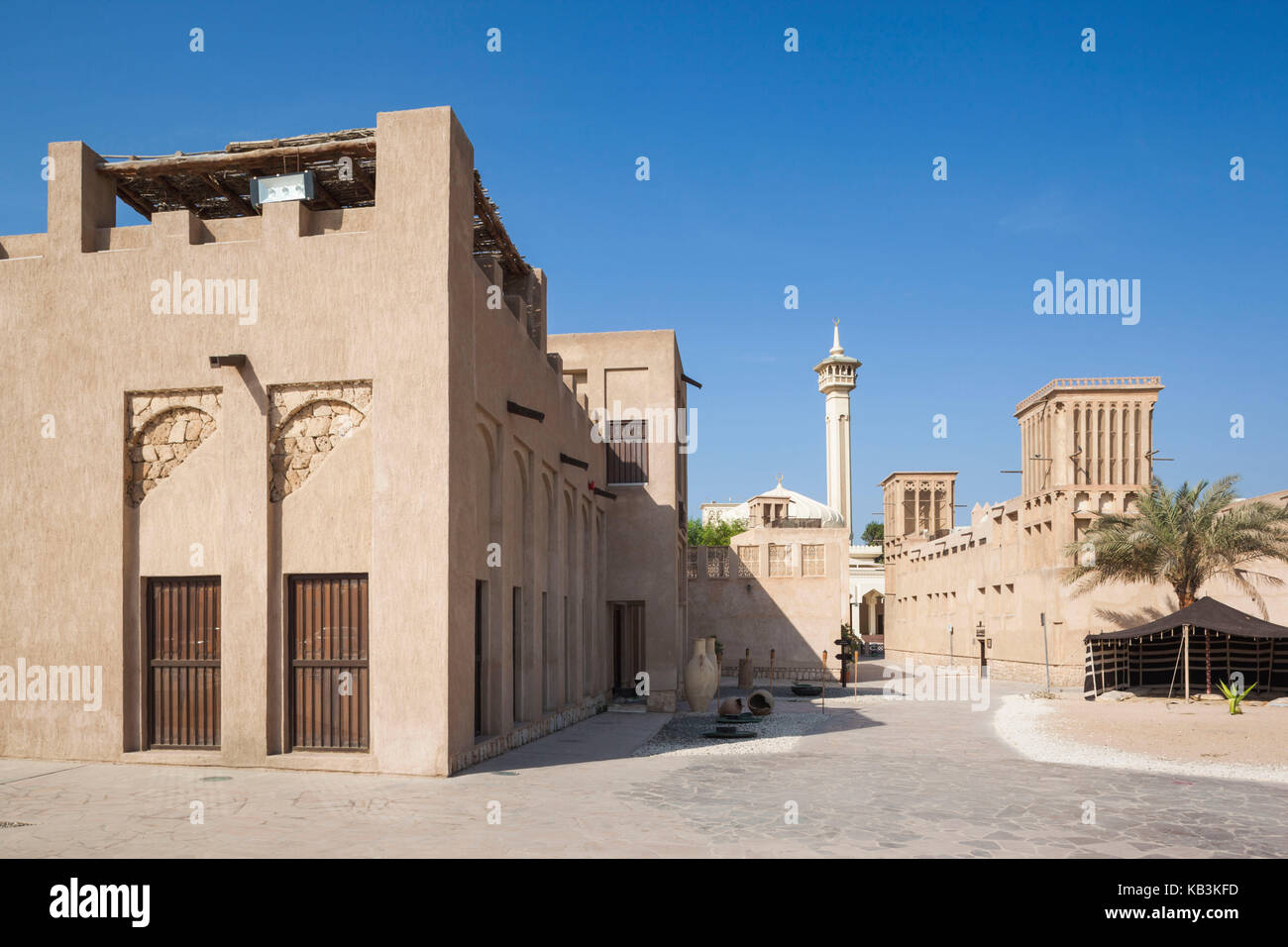 UAE, Dubai, Bur Dubai, Al Fahidi Historic District, traditional Emirati ...