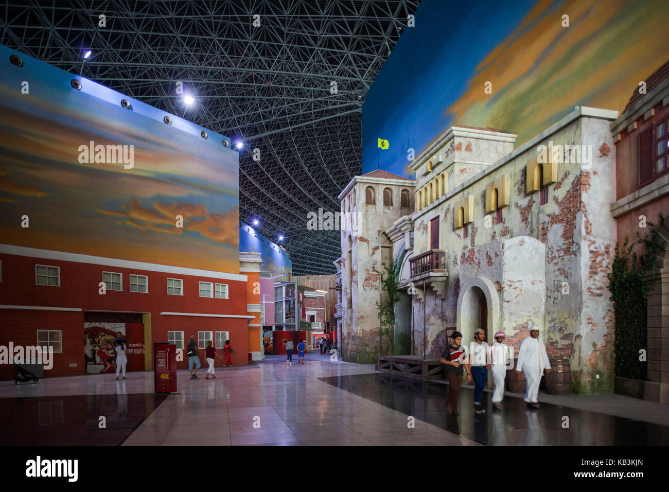 UAE, Abu Dhabi, Yas Island, Ferrari World Amusement Park, replica ...
