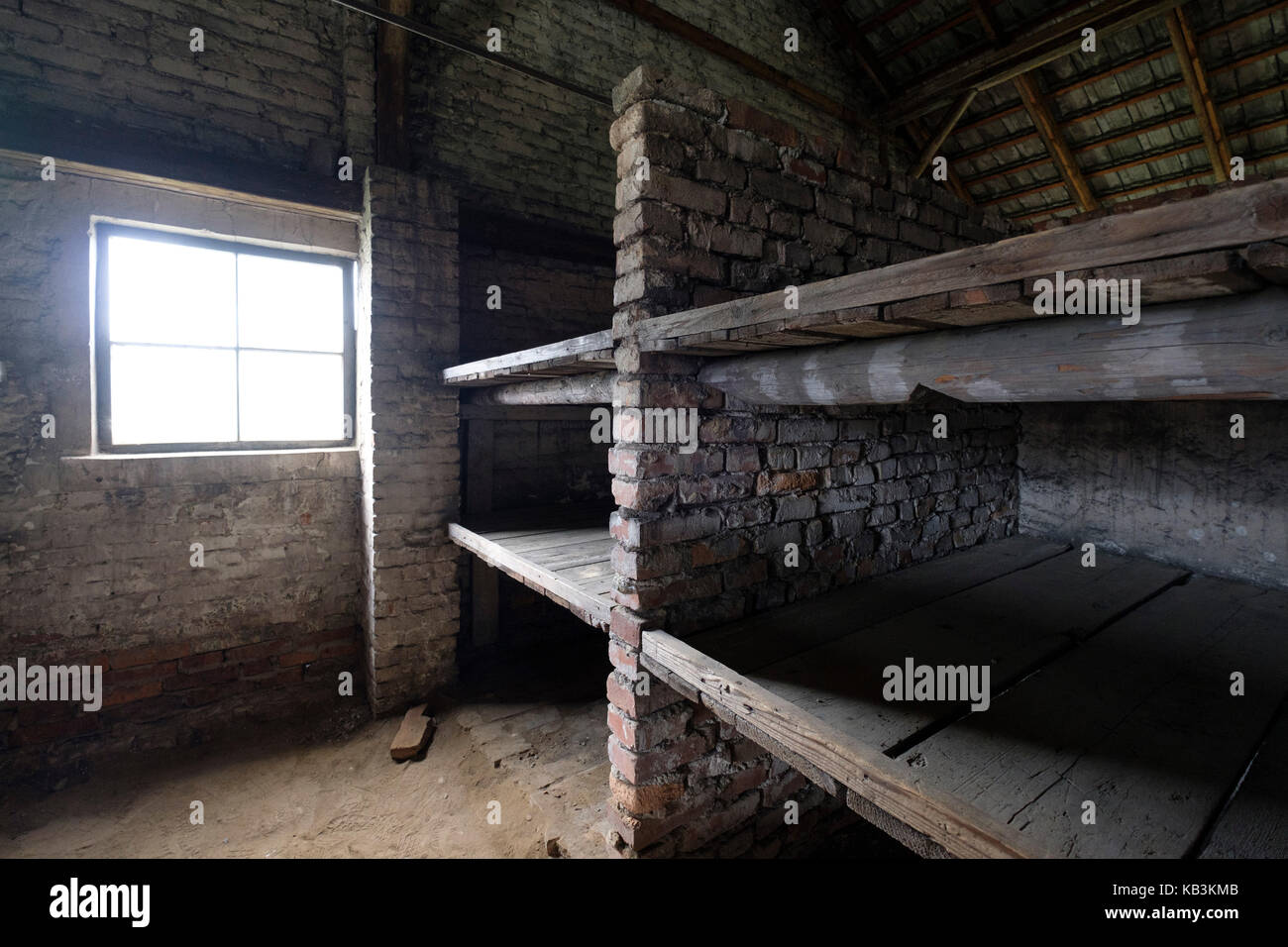 Prisoners barracks at Auschwitz II Birkenau WWII Nazi concentration ...