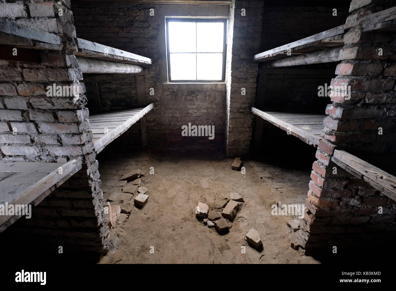 Prisoners barracks at Auschwitz II Birkenau WWII Nazi concentration ...